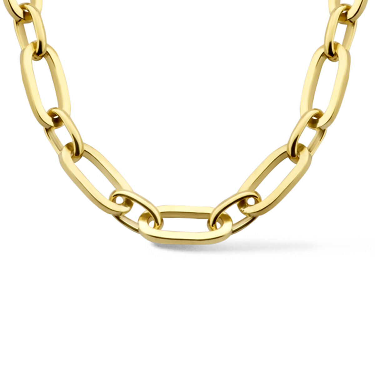 collier anker 5,5 mm 45 cm Zilgold (geelgoud met zilverkern) – Juwelier ...