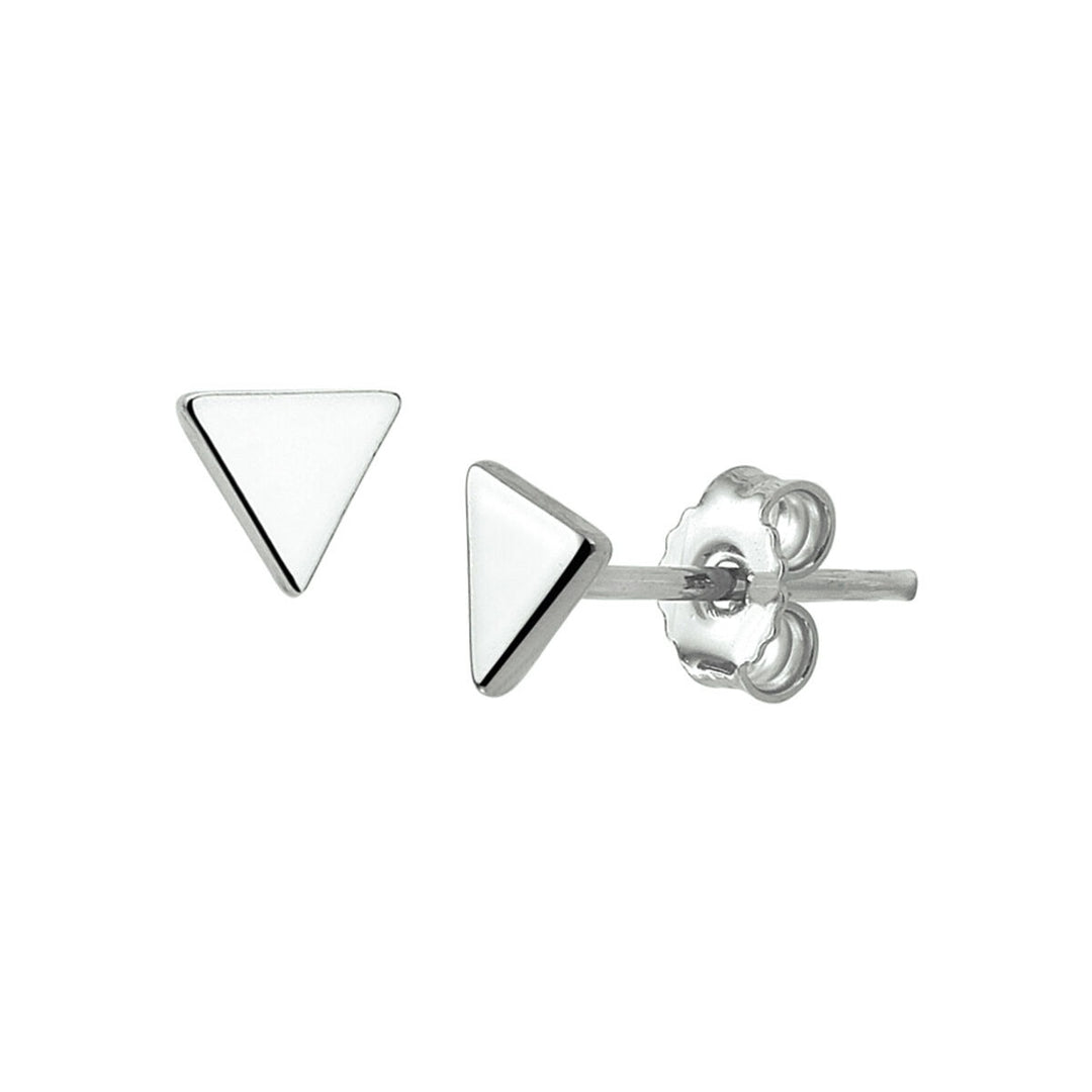 triangle earrings silver rhodium plated – Juwelier van der Kooij